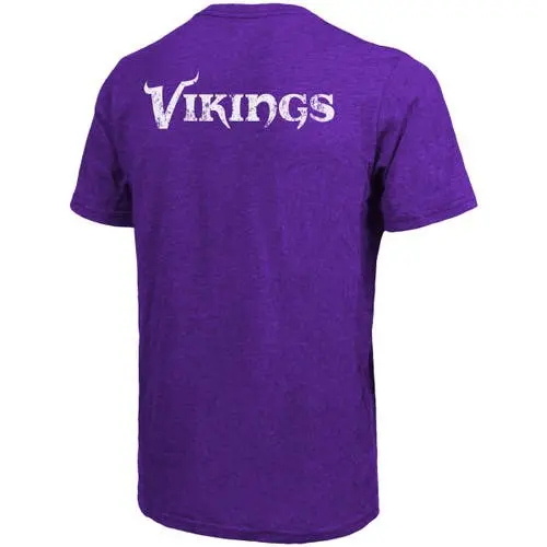 MAJESTIC THREADS Minnesota Vikings Tri-blend Pocket T-shirtheathered