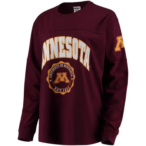 PRESSBOX Minnesota Golden Gophers Edith Long Sleeve T-shirt - Maroon