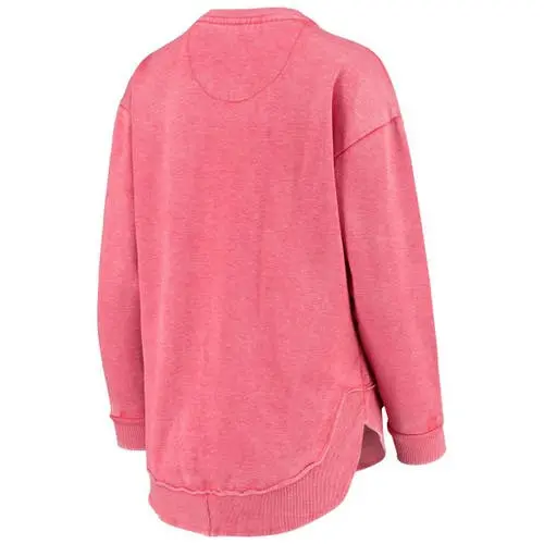 PRESSBOX Wisconsin Badgers Vintage Wash Pullover Sweatshirt