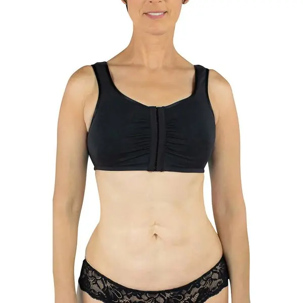 EVERVIOLET Maia Front Close Pocketed Bralette - Black