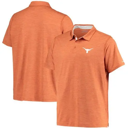 Columbia Texas Orange Texas Longhorns Tech Trail Omni-shade Polo - Burnt Orange