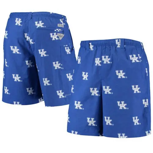 Columbia Pfg Kentucky Wildcats Backcast Ii 8" Hybrid Shorts - Royal