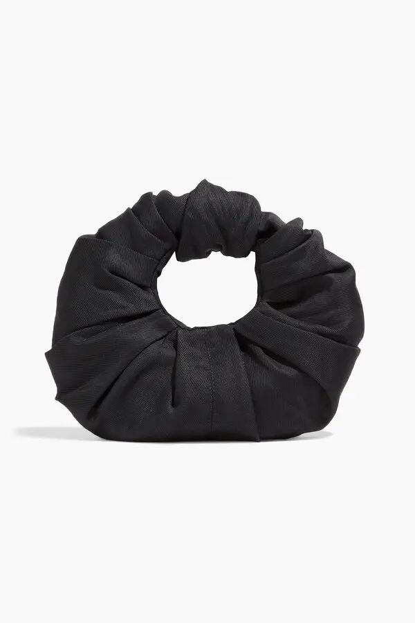 GIA STUDIOS Croissant Mini Pleated Twill Tote - Black