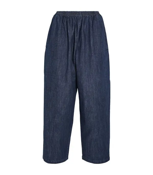 Eskandar Cotton Japanese Trousers - Blue