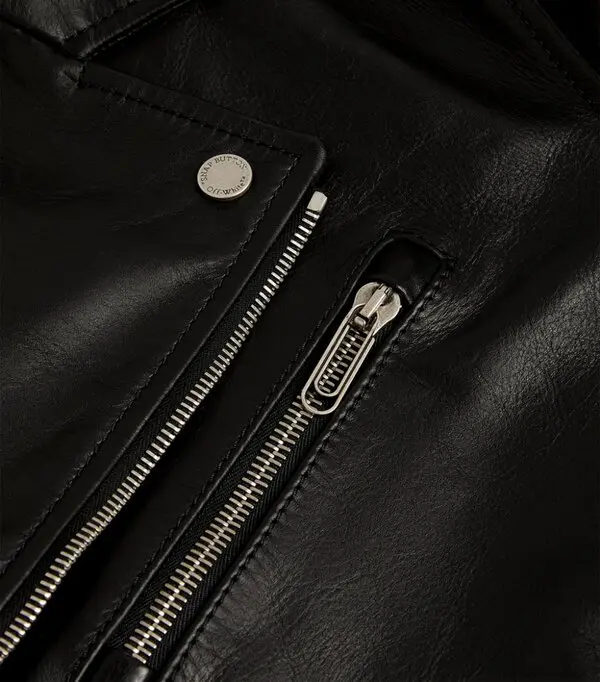 Off-White Leather Diagonals Biker Jacket