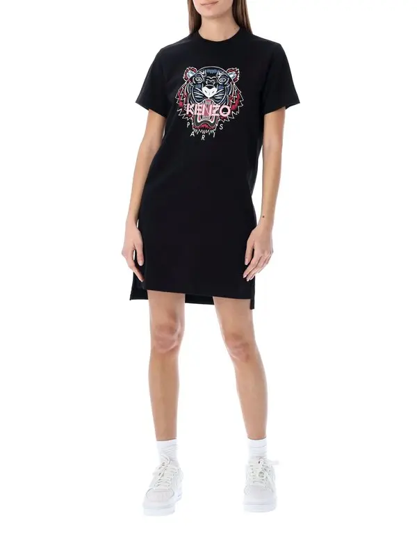 kenzo t shirt dress Kenzo Black Tiger Flared T-Shirt Dress Kenzo