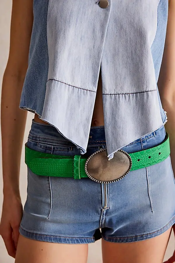 Free People Duke Concho Belt - Monstera Lead