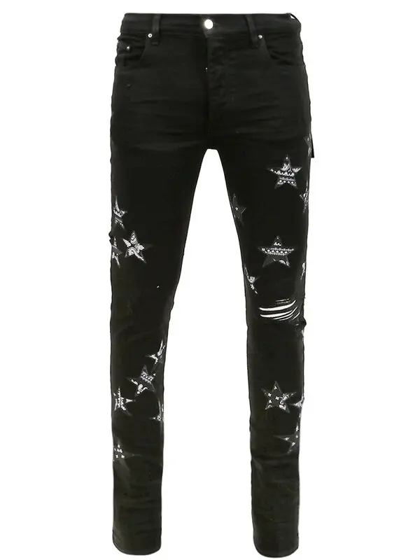 Amiri Bandana Star Jeans Black Editorialist