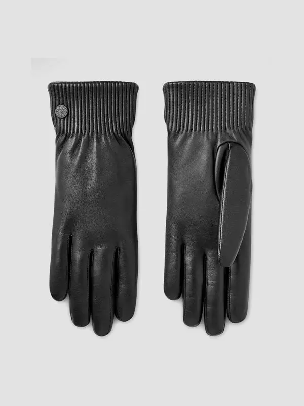 Canada Goose Ribbed Leather Gloves