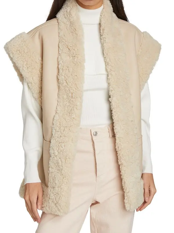 A.L.C. Sutton Faux Shearling Vest