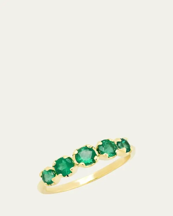JENNIFER MEYER 18k Graduated Emerald Ring