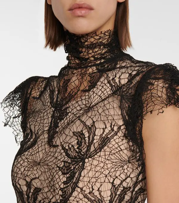 maison margiela semi-sheer netted maxi dress MAISON MARGIELA Semi-sheer Netted Maxi Dress  Clutch