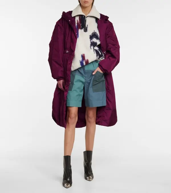 MARANT ETOILE Kalerna Cotton And Linen Shorts - Blue
