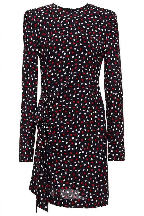 Philosophy Di Lorenzo Serafini Bowembellished Polkadot Crepe Dress - Black