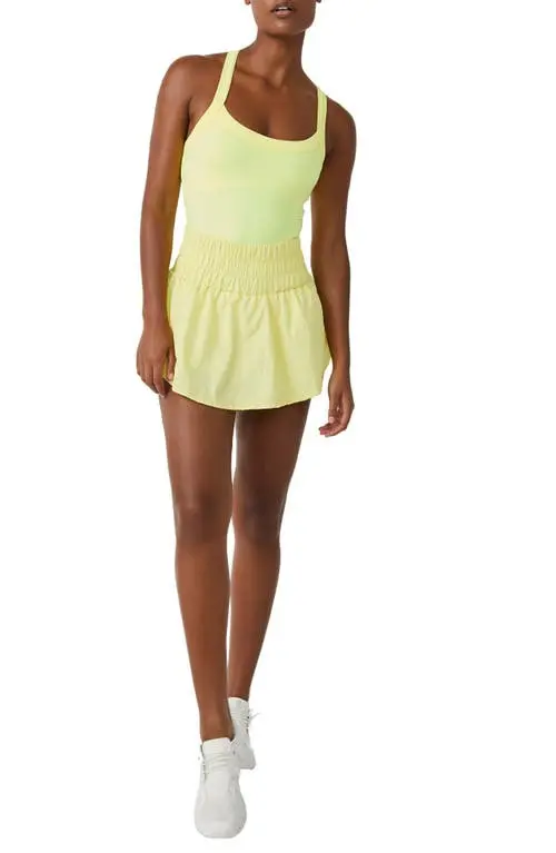 Free People Way Home Skort Romper - Lemon Verbena