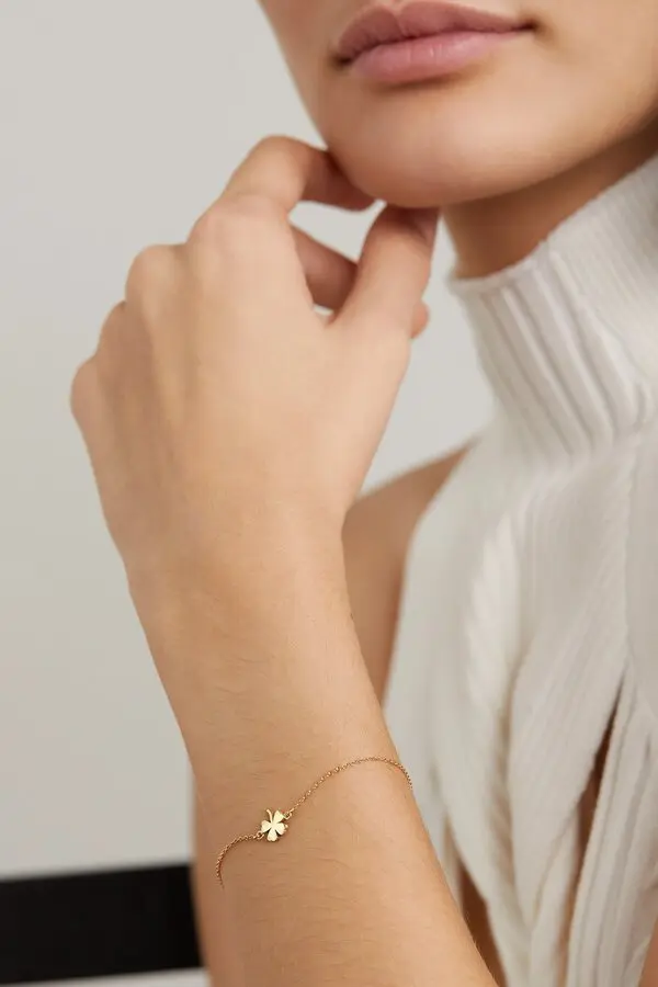 JENNIFER MEYER Mini Clover 18-karat Bracelet