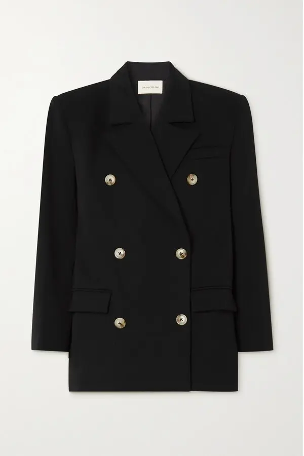 LOULOU STUDIO Harat Oversized Double-breasted Wool-blend Blazer