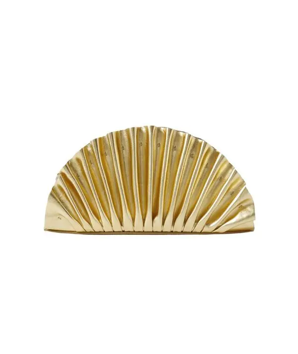 Cult Gaia Nala Ruched Clutch - Gold