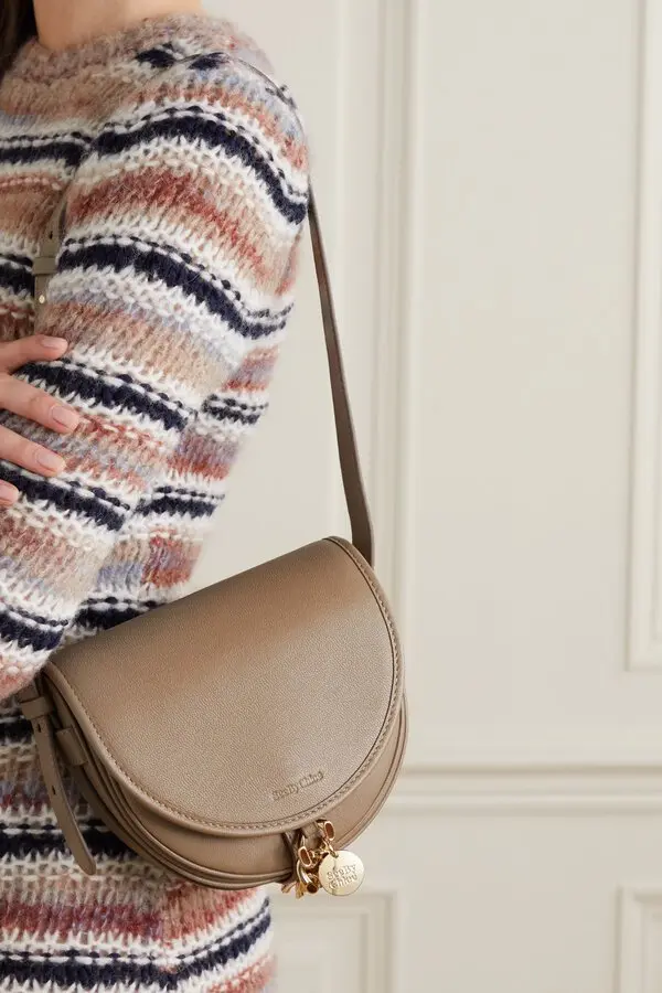 See By Chloé Mara Small Embellished Textured-leather Shoulder Bag