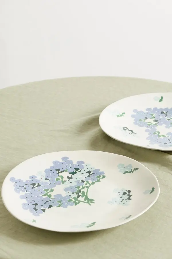 Bernadette Set Of Two 29cm Ceramic Dinner Plates - Blue