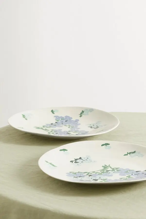 Bernadette Set Of Two 29cm Ceramic Dinner Plates - Blue