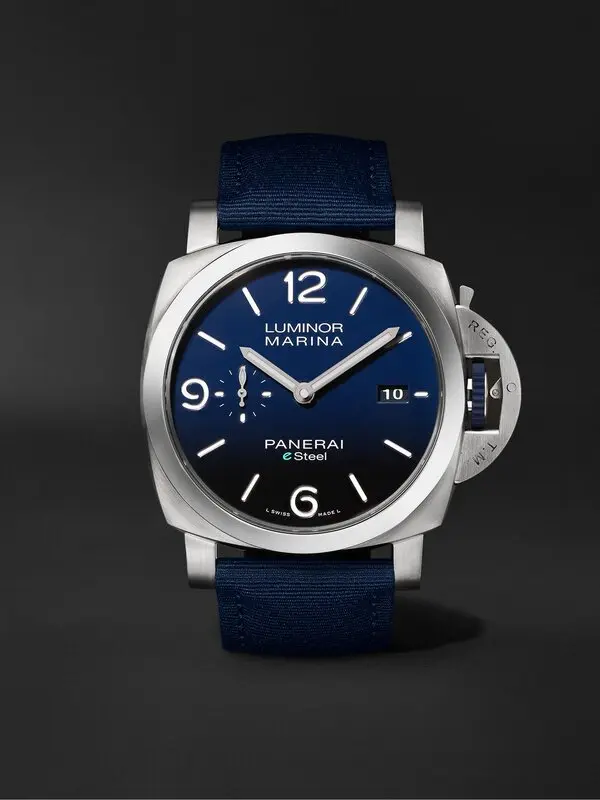 Panerai Luminor Marina Automatic 44mm Esteel And Recycled Pet Watch - Blue
