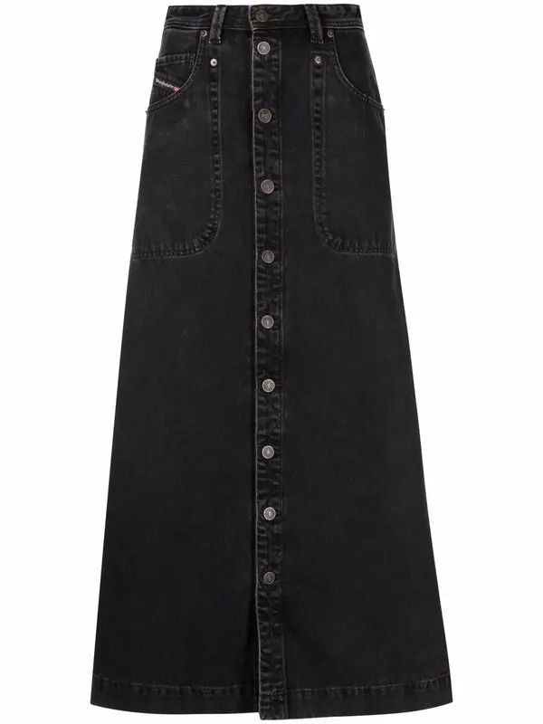 DIESEL® De-albus-l A-line Denim Skirt