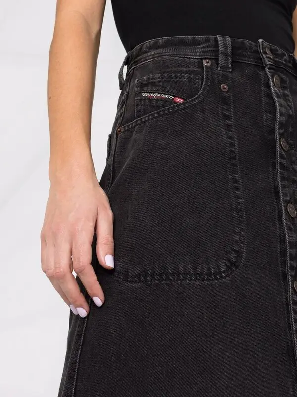 DIESEL® De-albus-l A-line Denim Skirt