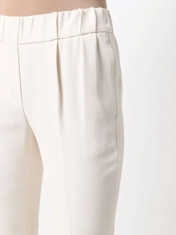 Brunello Cucinelli Cropped Slim-fit Trousers - Neutrals