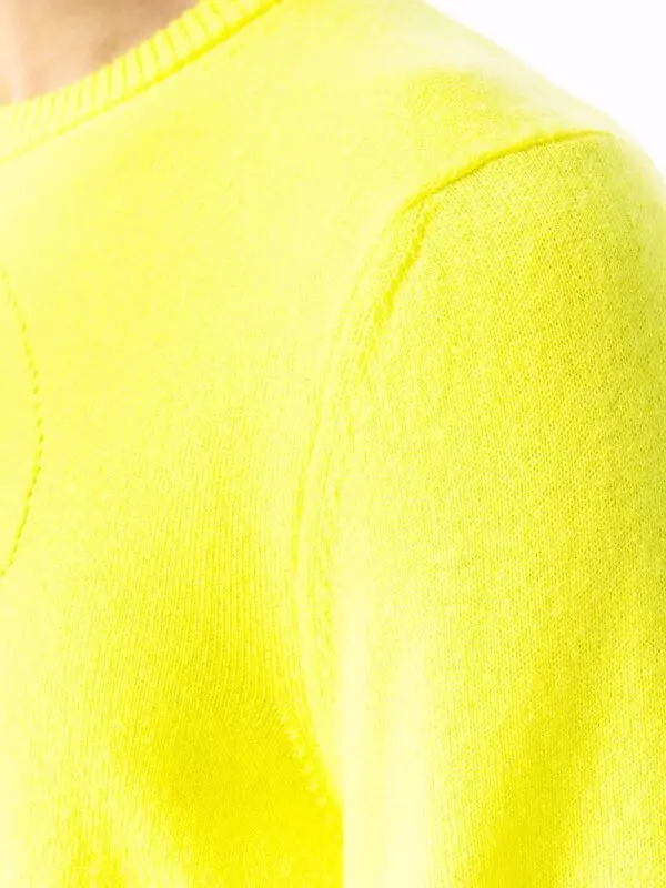 Philipp Plein Skull Pointelle-knit Cashmere Jumper - Yellow