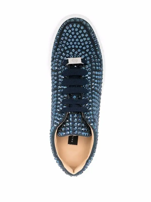 Philipp Plein Rhinestone Lace-up Sneakers