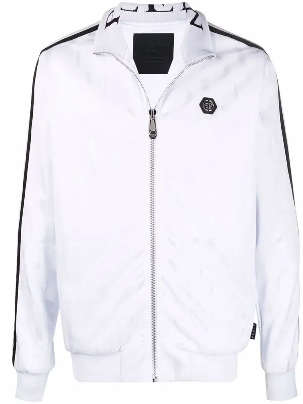 Philipp Plein Logo-patch Zip-up Jacket - White