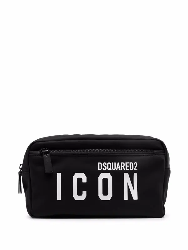 Dsquared2 Logo-print Zipped Pouch - Black