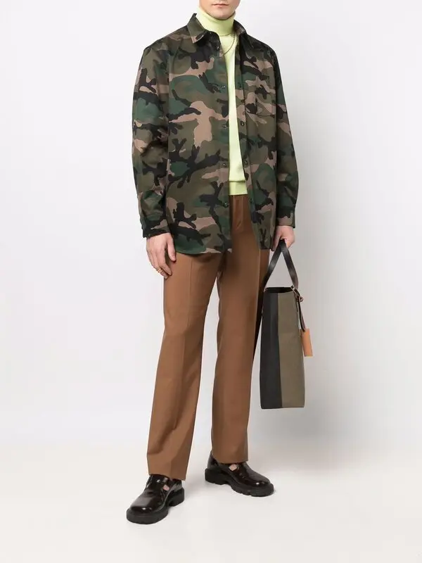 Valentino Garavani Camouflage Shirt Jacket