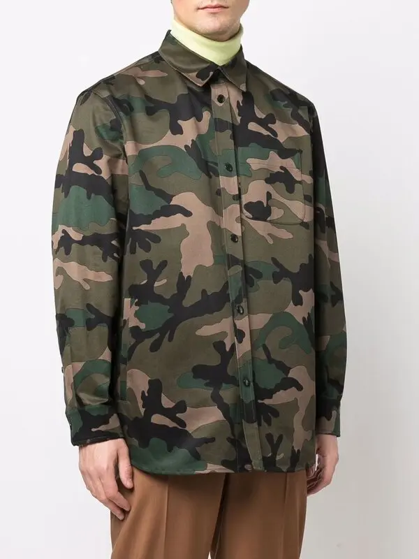 Valentino Garavani Camouflage Shirt Jacket