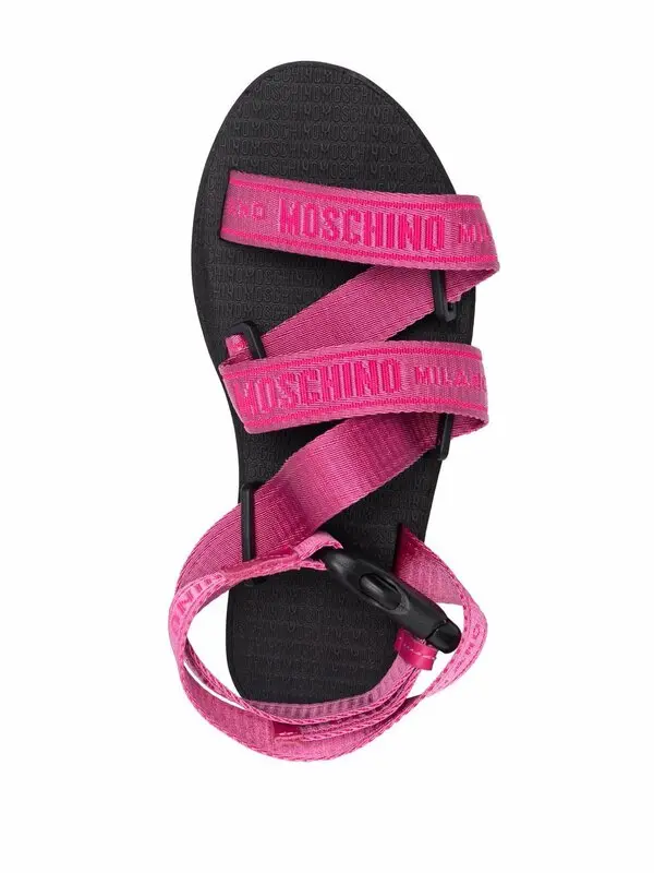 Moschino Logo Wedge Sandals