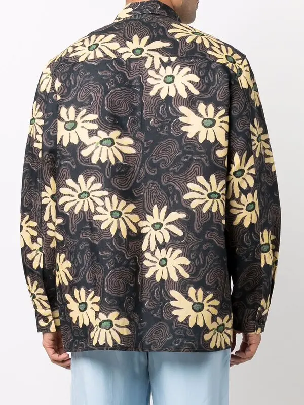 Nanushka Floral Print Shirt Jacket