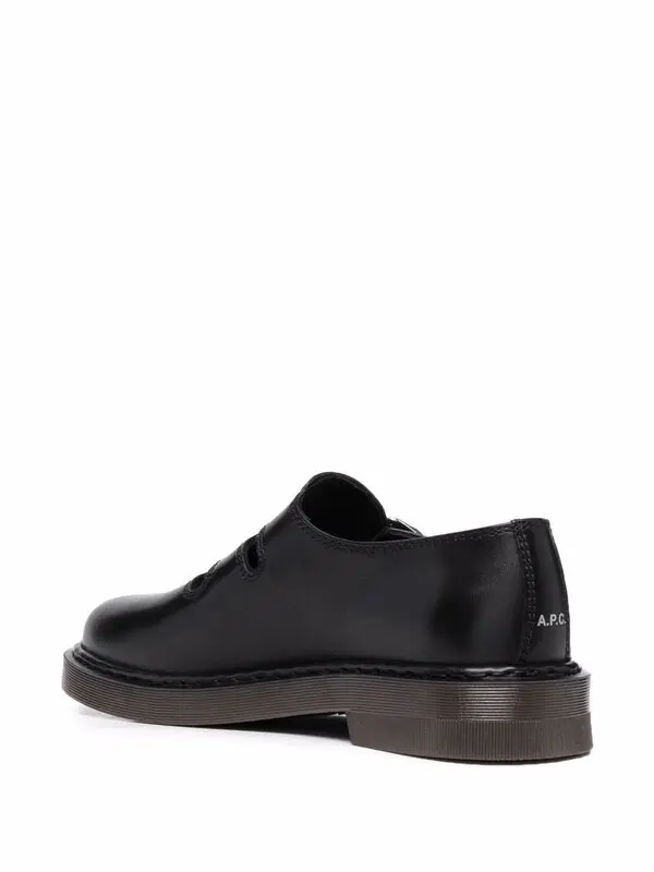 A.P.C. Side-Buckle Detail Brogues In Black - 44% Off  display picture 3