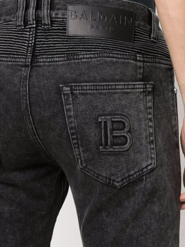 Balmain Debossed-logo Detail Jeans