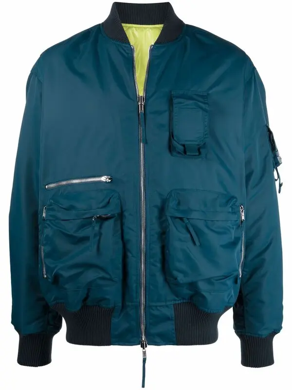 Helmut Lang Reversible Multi-pocket Bomber Jacket
