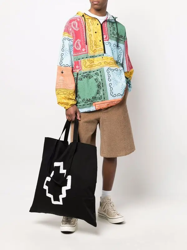 COUNTY OF MILAN Patchwork Bandana Print Hooded Jacket
