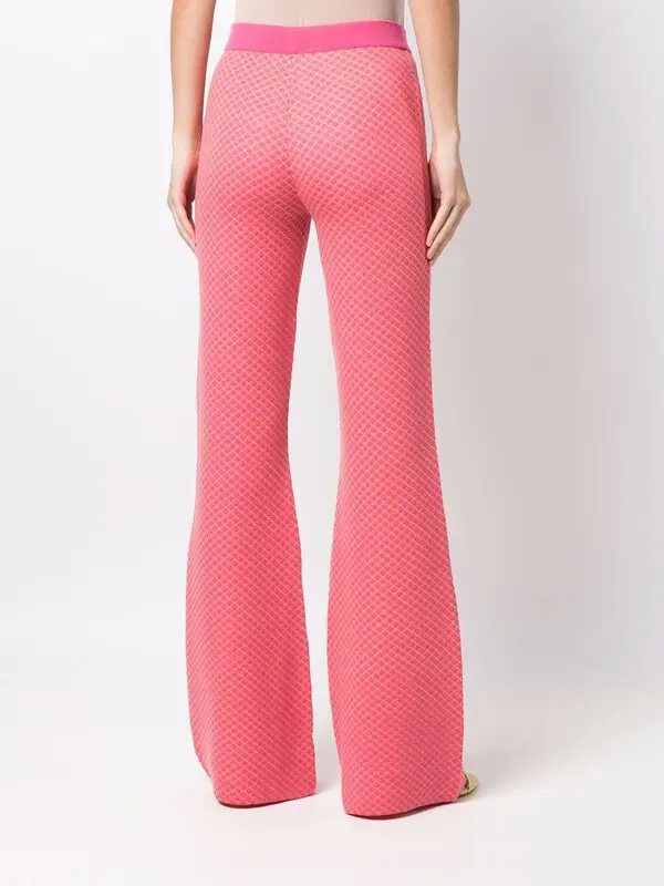 Moschino Flared Jacquard-knit Trousers