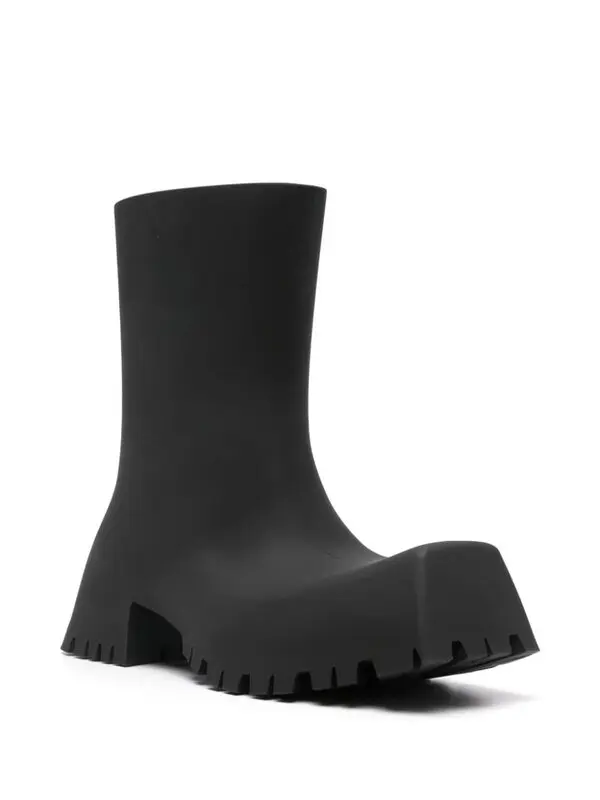 Balenciaga Trooper Rubber Low Boots - Black