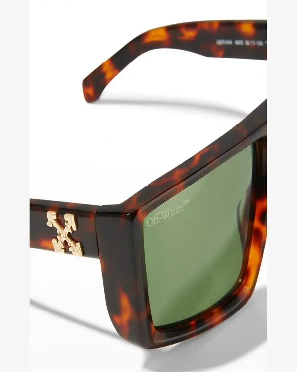 Off-White Alps Arrow Shield Sunglasses - Brown / Green 
