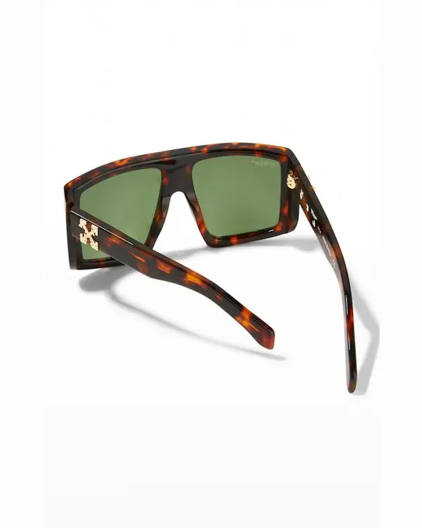 Off-White Alps Arrow Acetate Shield Sunglasses Off-White Alps Arrow Shield Sunglasses - Brown / Green  main image 4