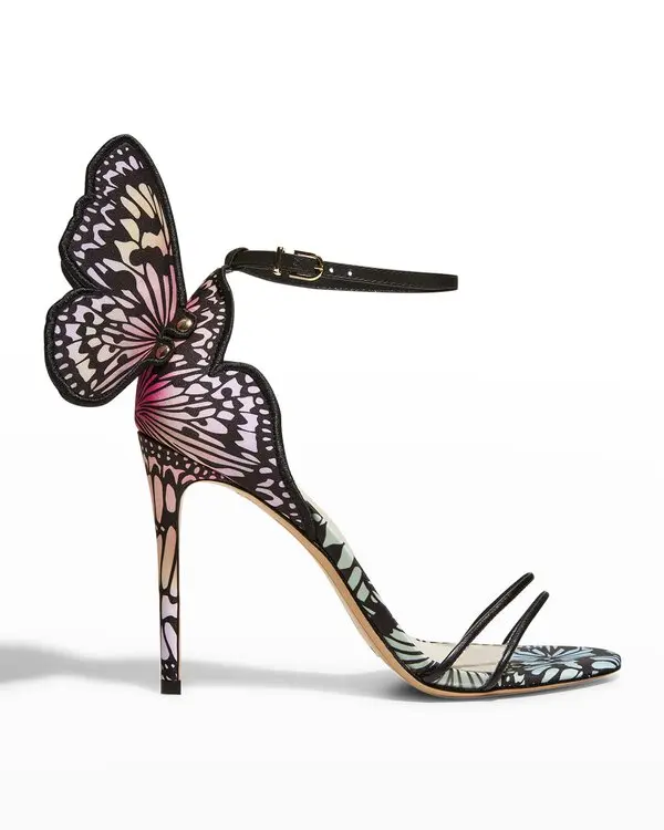 SOPHIA WEBSTER Chiara Butterfly Embroidered Stiletto Sandals