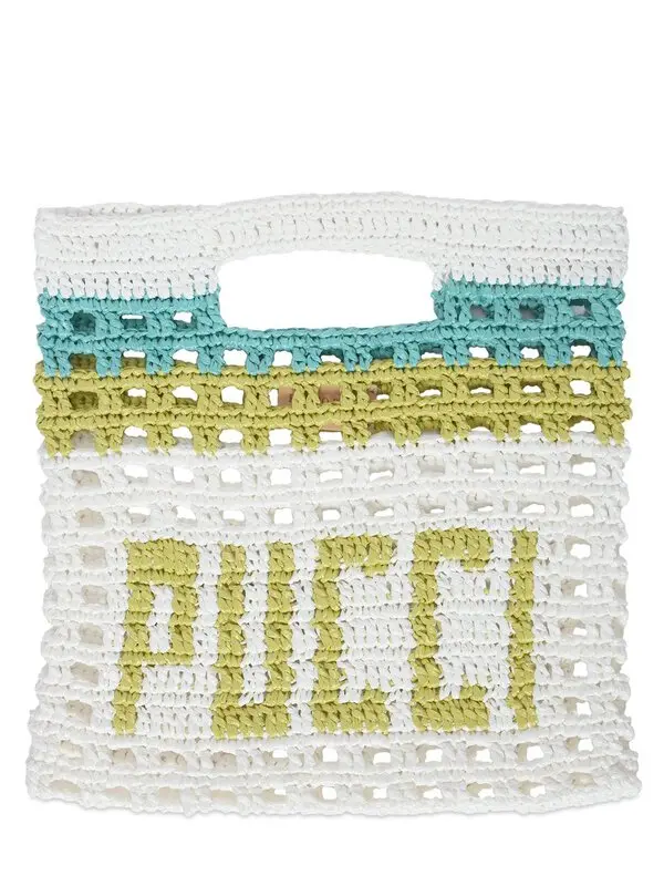 Emilio Pucci Viscose Crochet Top Handle Bag