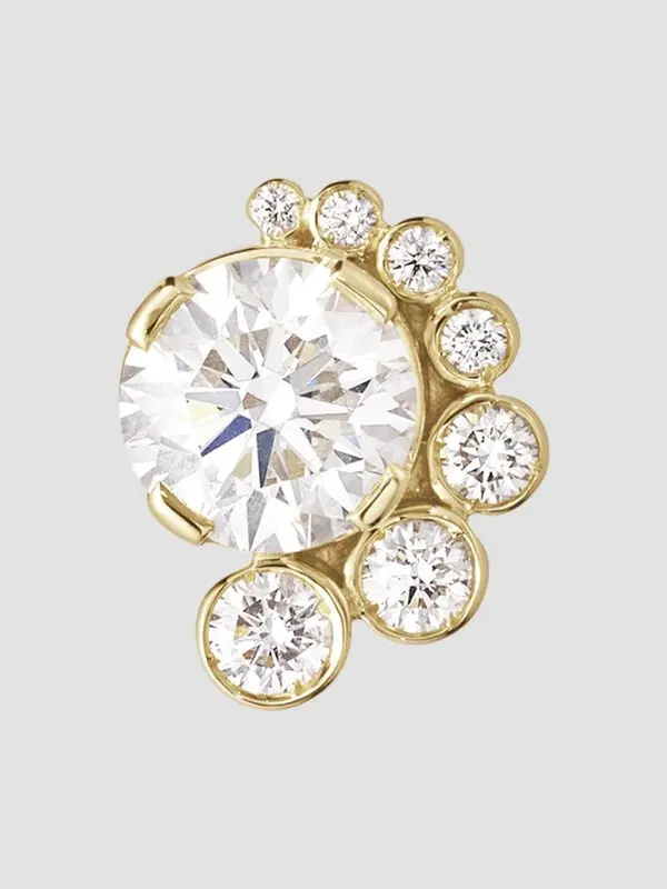 Sophie Bille Brahe Celestine 18k Yellow & Diamond Single Right Earring - Gold