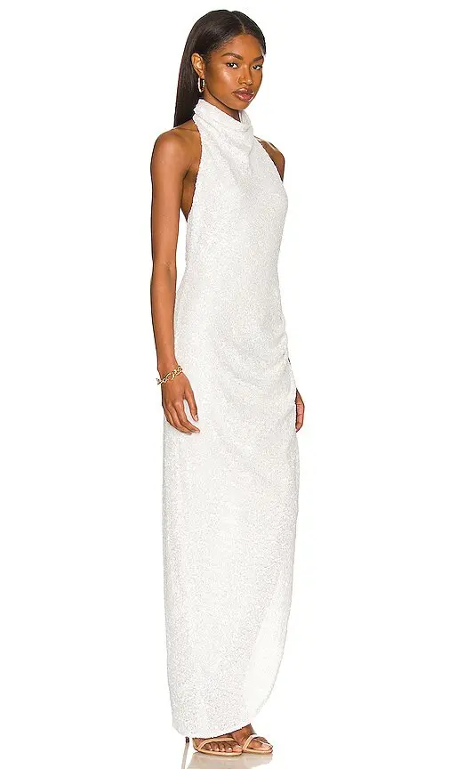 Amanda Uprichard X Samba Gown - White Sequin