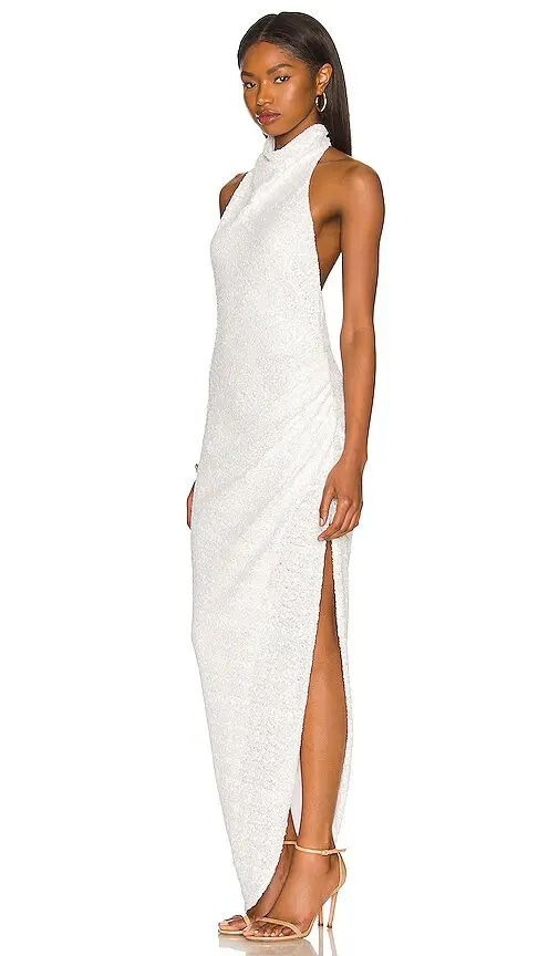 Amanda Uprichard X Samba Gown - White Sequin